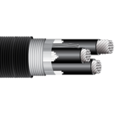350-3C w/ Ground Type MC Cable, Aluminum Conductors, PVC Jacketed, Int ...